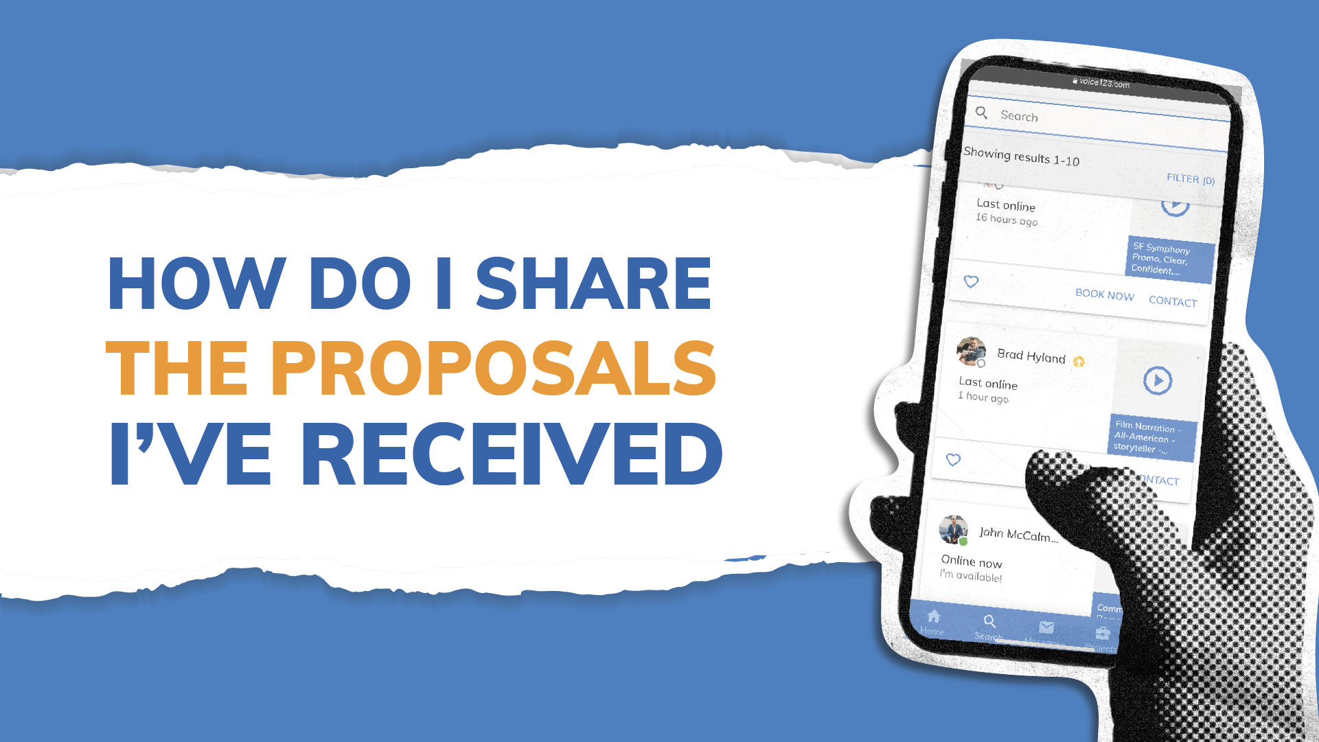 How do I share the proposals I've received? - VoiceTalks